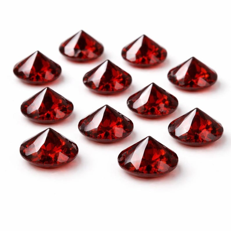 Natural Mozambique Garnet – Deep Red Faceted Round Gemstone (4–10 Mm ...