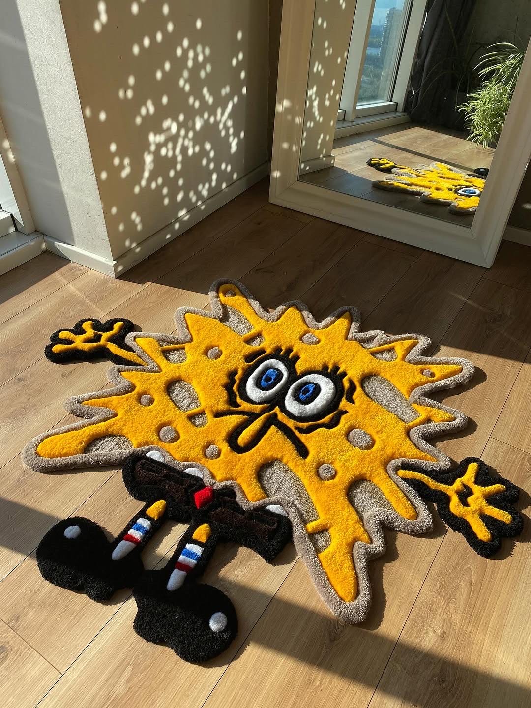 Spongebob Squarepants Splat Tufted Rug – Handmade Cartoon Character ...