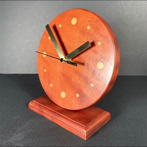 Vintage Mid Century Modernist Table Clock Danish Modern Solid Wood ...