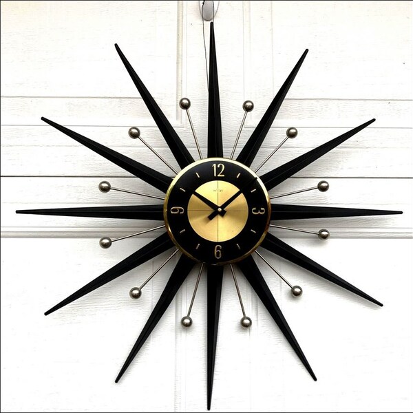 Sunburst Clock - Etsy