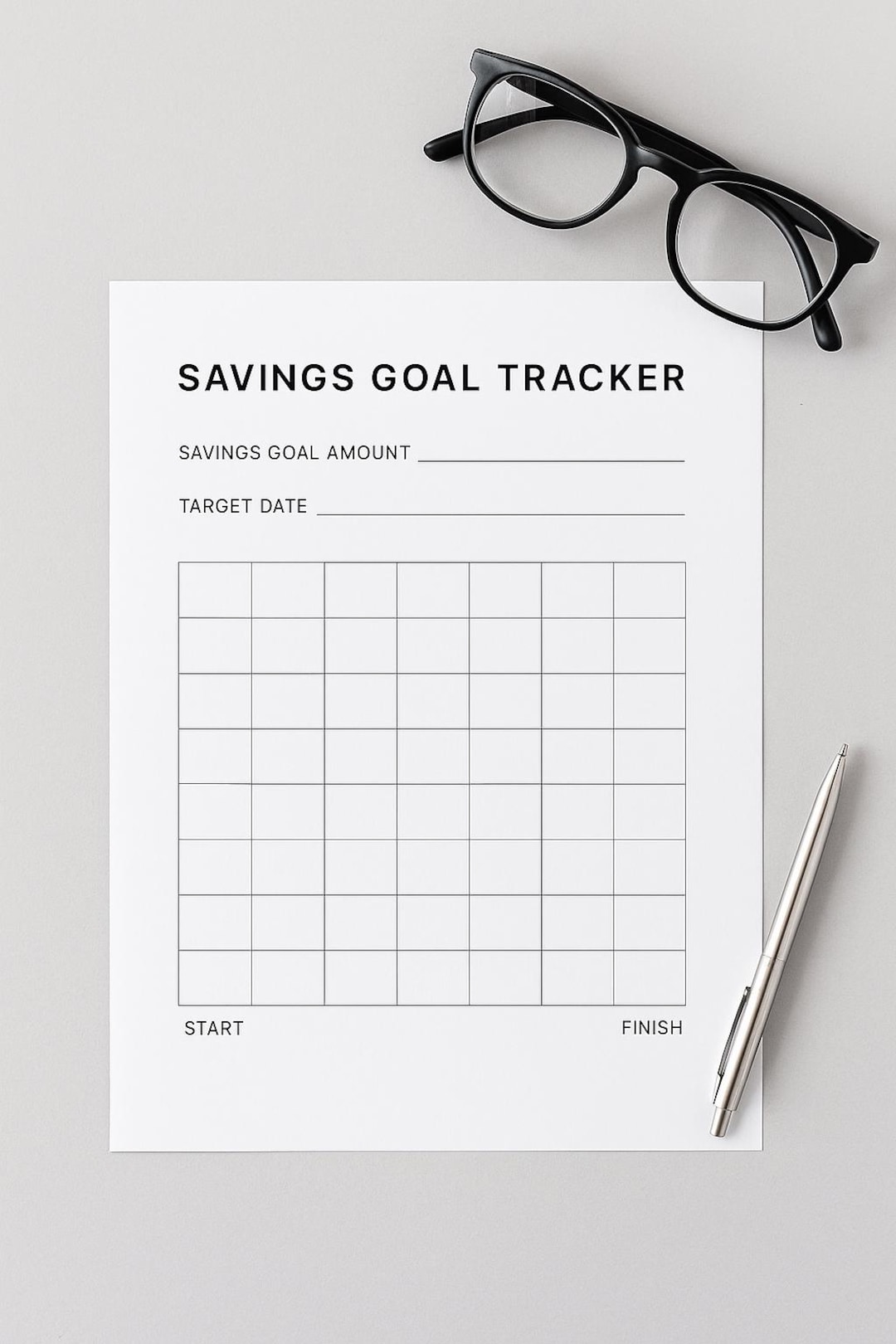 Savings Goal Tracker | Printable Finance Planner | US Letter PDF ...