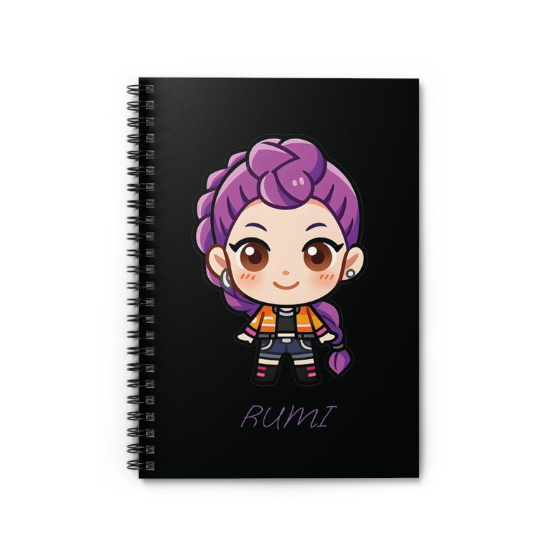 Anime Kawaii Rumi of Demon Hunters Spiral Notebook - Ruled Line, Cute ...