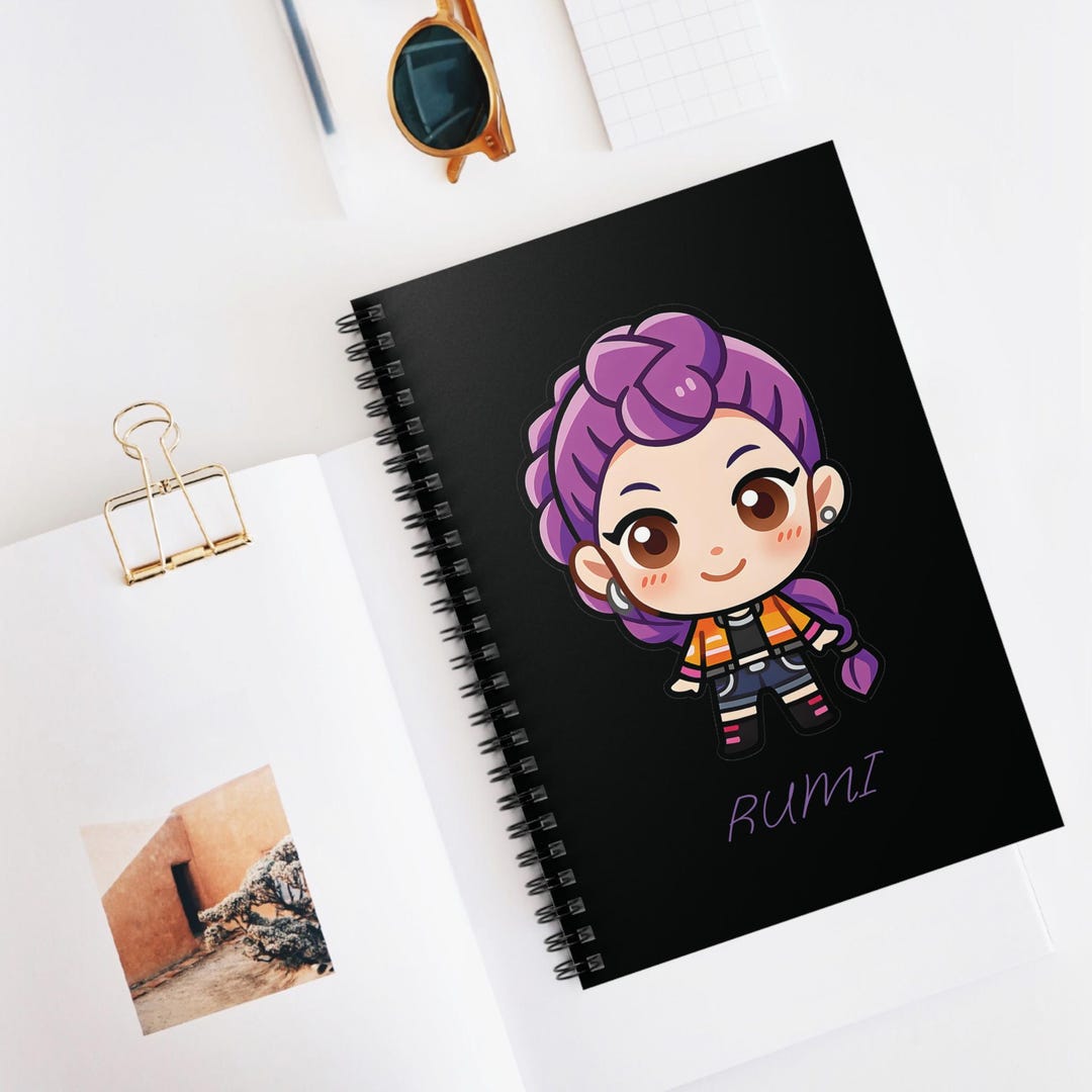 Anime Kawaii Rumi of Demon Hunters Spiral Notebook - Ruled Line, Cute ...