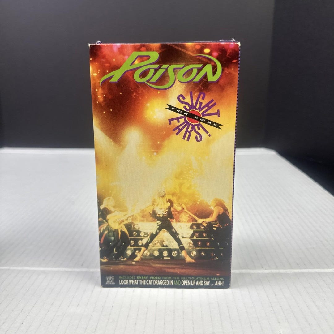 Poison Sight for Sore Ears VHS Video Tape 1989 Bret Michaels Vintage - Etsy