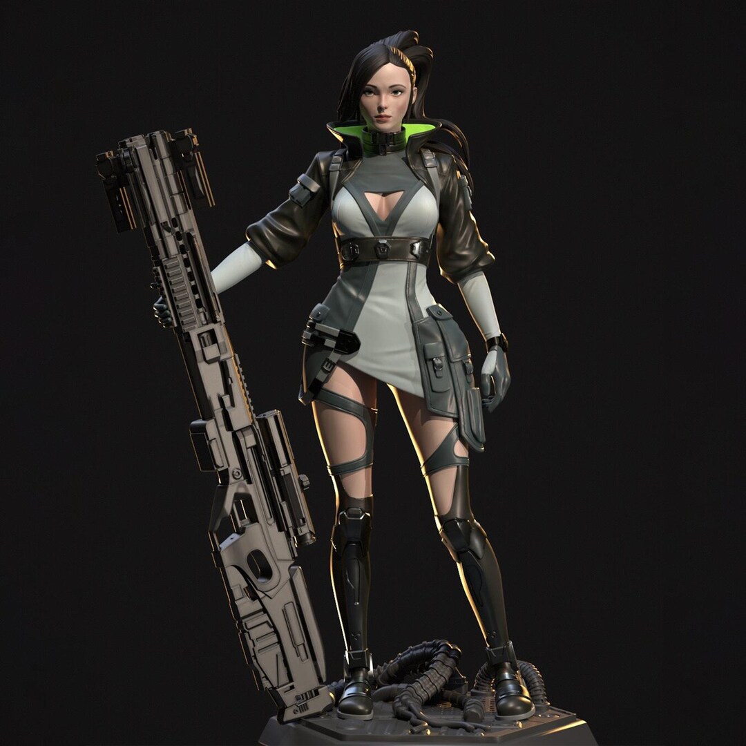 Viper STL Statue | 1/6 Scale Fanart 3D Print File Diorama Model | Split ...