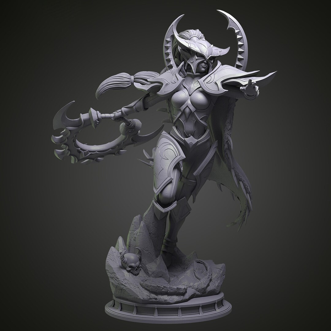 Dark Elf Assassin STL File | 1/6 & 1/10 Scale Statue High Detail 3D ...