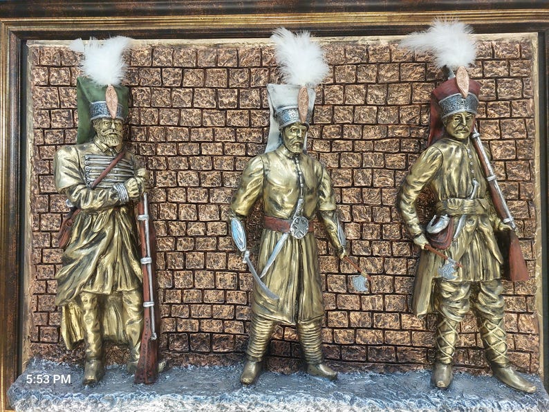 High Relief Work of Three Periods of Ottoman Empire Janissary Aghas - Etsy