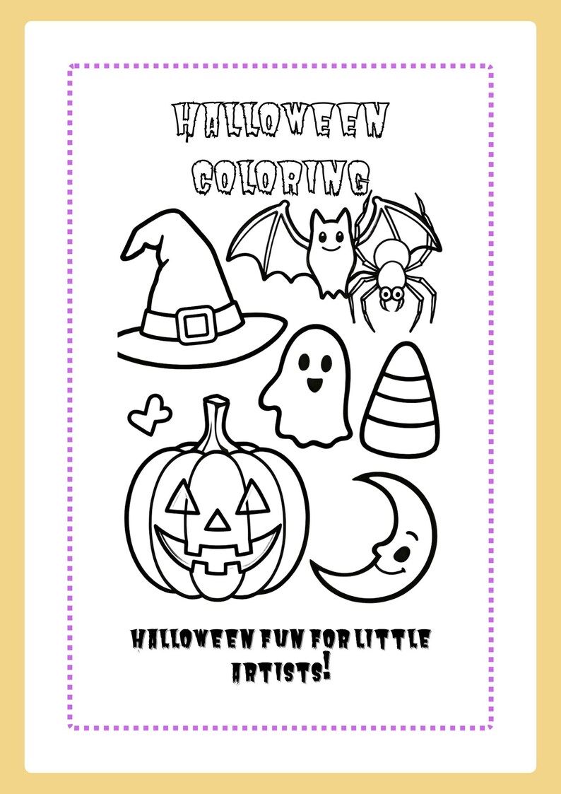 Cute Halloween Coloring Pages for Kids | Printable Activity Book ...