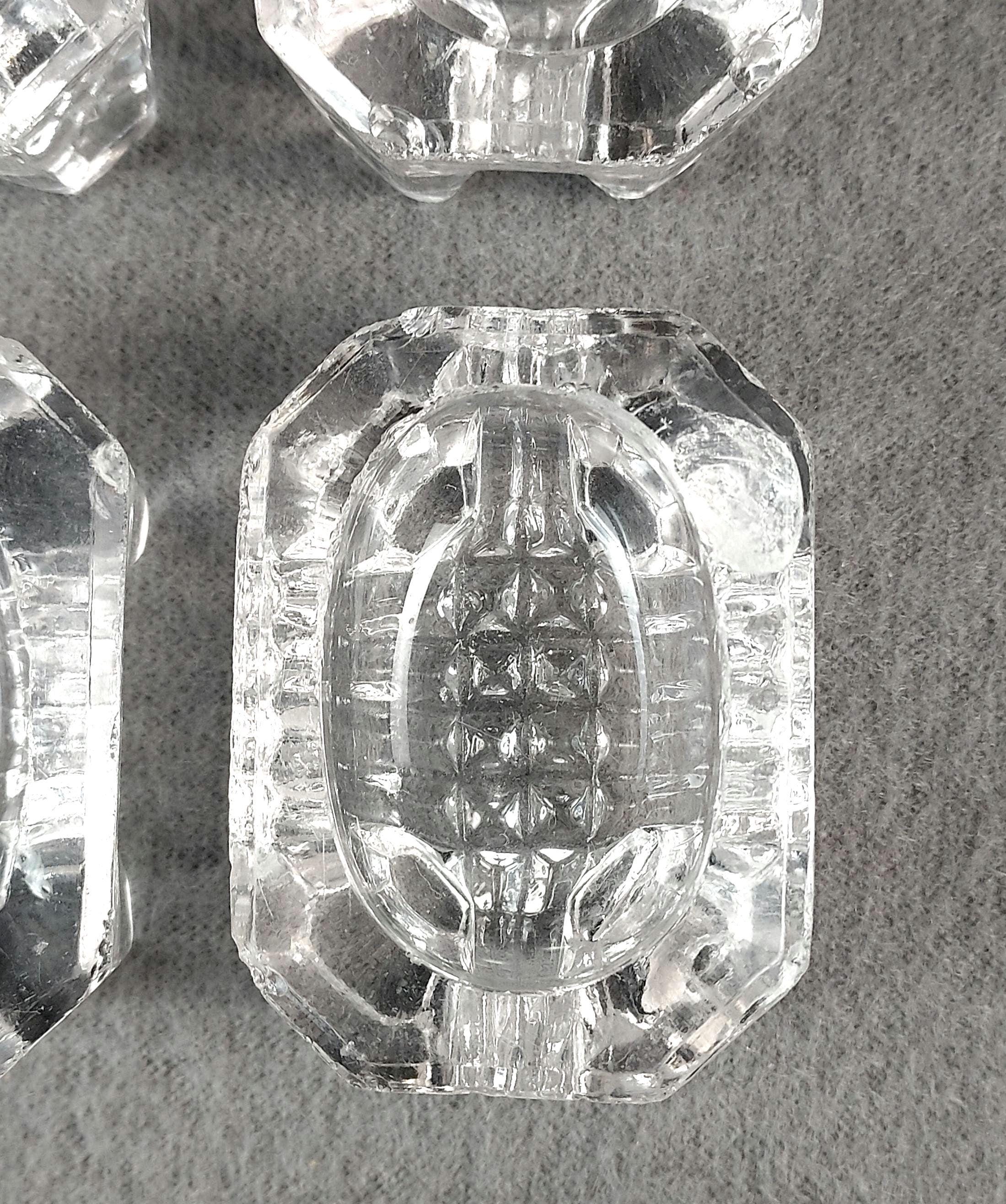 Vintage Glass Salt Cellar Set - 7 Pieces With Large Master Cellar - Mid ...