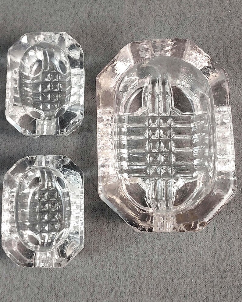 Vintage Glass Salt Cellar Set - 7 Pieces With Large Master Cellar - Mid ...