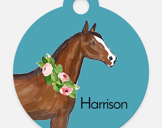Watercolor Horse ID Tag Halter Tag Bridle Tag Saddle Tag - Etsy