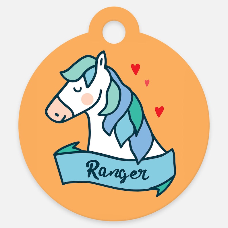 Blue Magical Horse ID Tag Halter Tag Bridle Tag Saddle Tag - Etsy