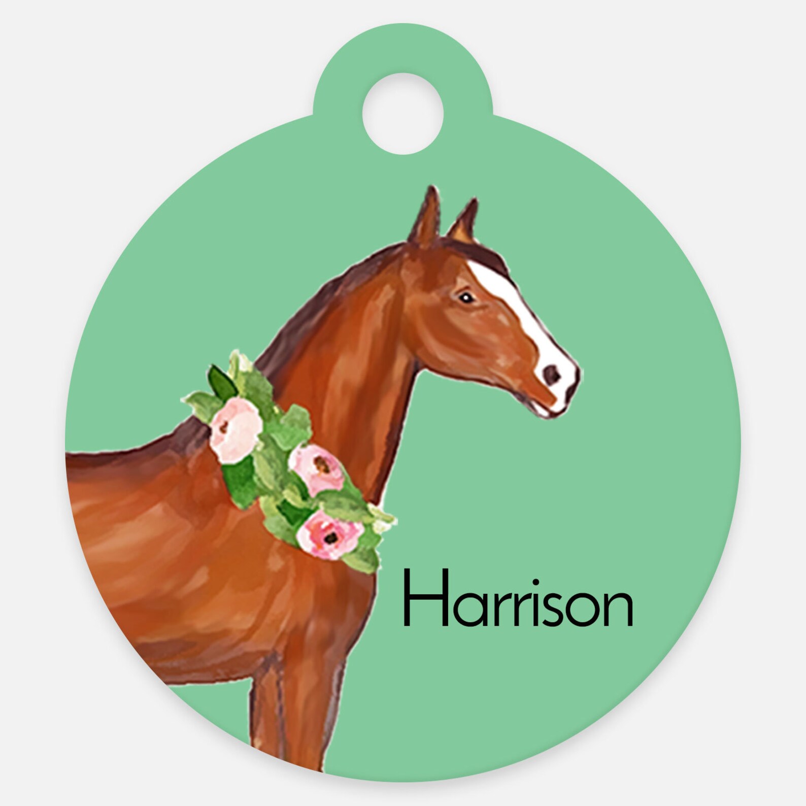 Watercolor Horse ID Tag Halter Tag Bridle Tag Saddle Tag - Etsy