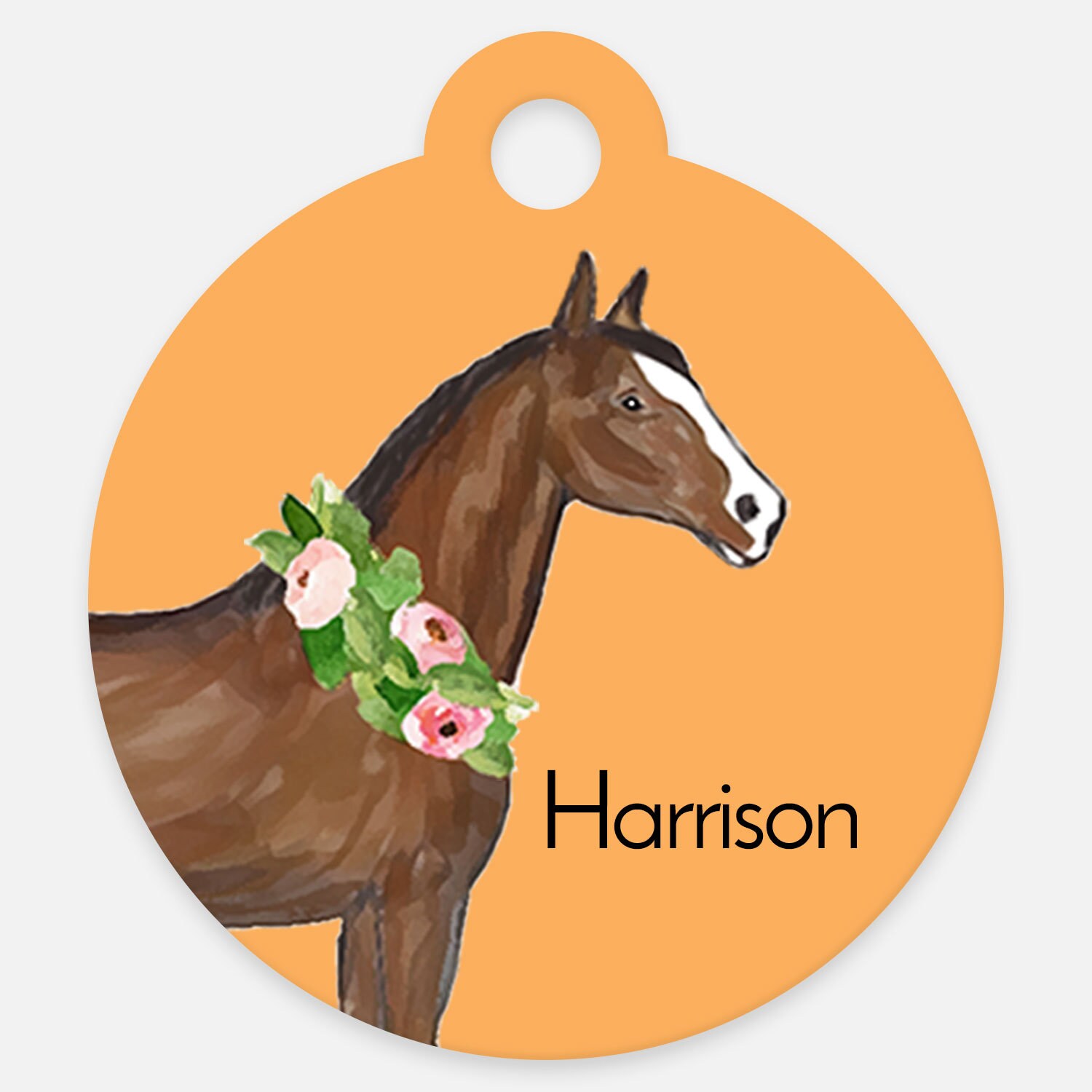 Watercolor Horse ID Tag Halter Tag Bridle Tag Saddle Tag - Etsy
