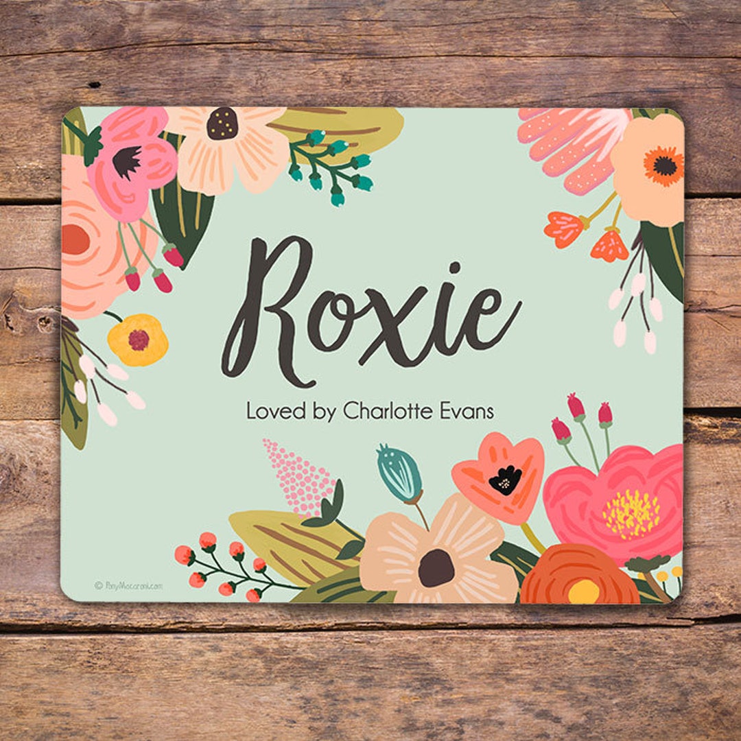 Custom Mint Floral Garden Horse Stall Name Plate - Etsy