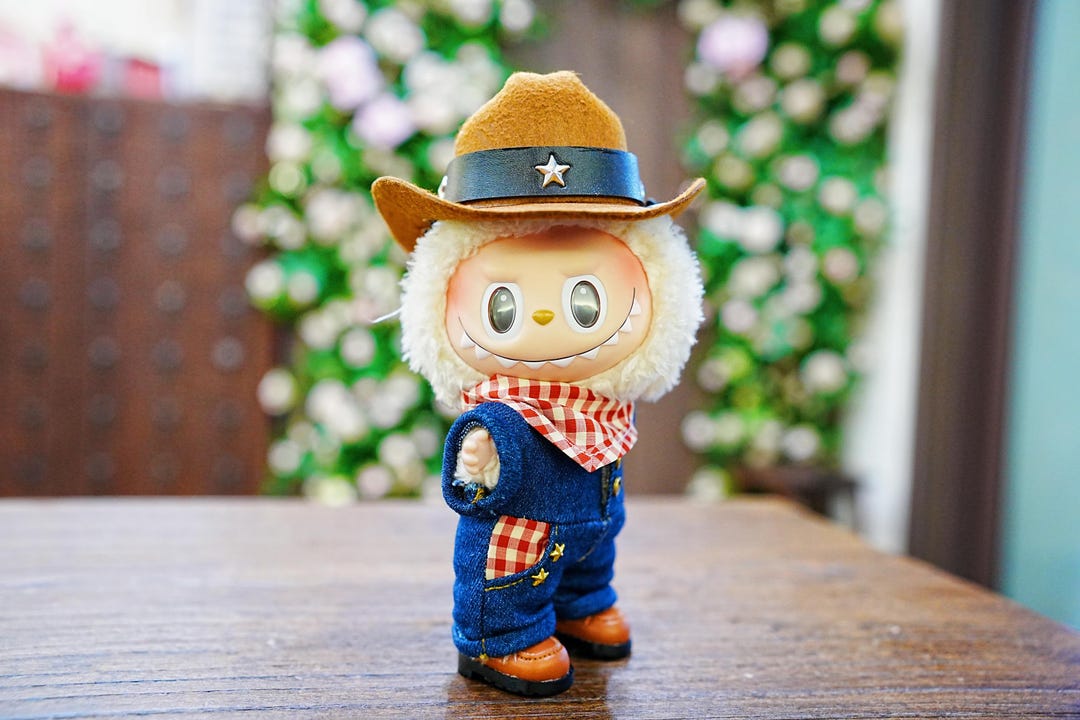 Labubu Cowboy Handmade Cosplay Set Cute Clothes, Labubu Suit Clothes ...