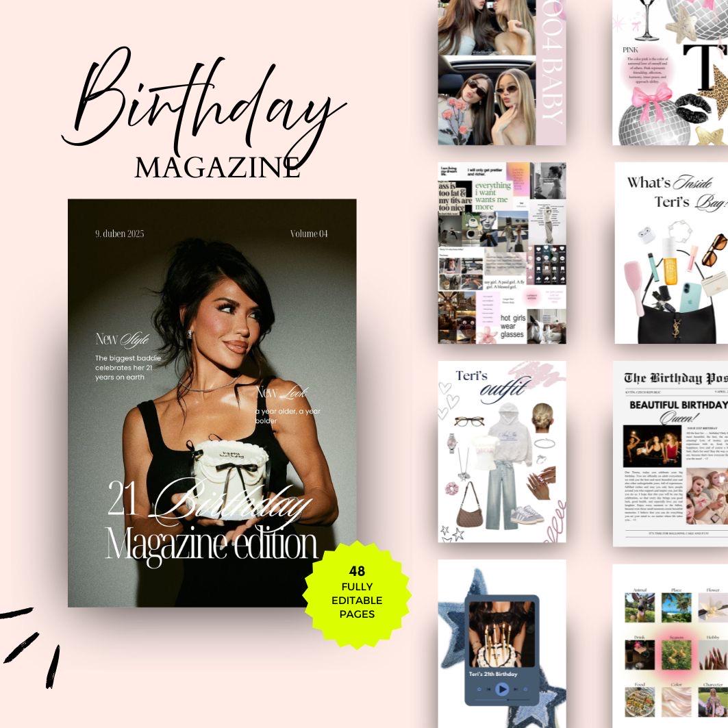 Birthday Vogue Magazine - Customized Birthday Magazine Gift - Etsy