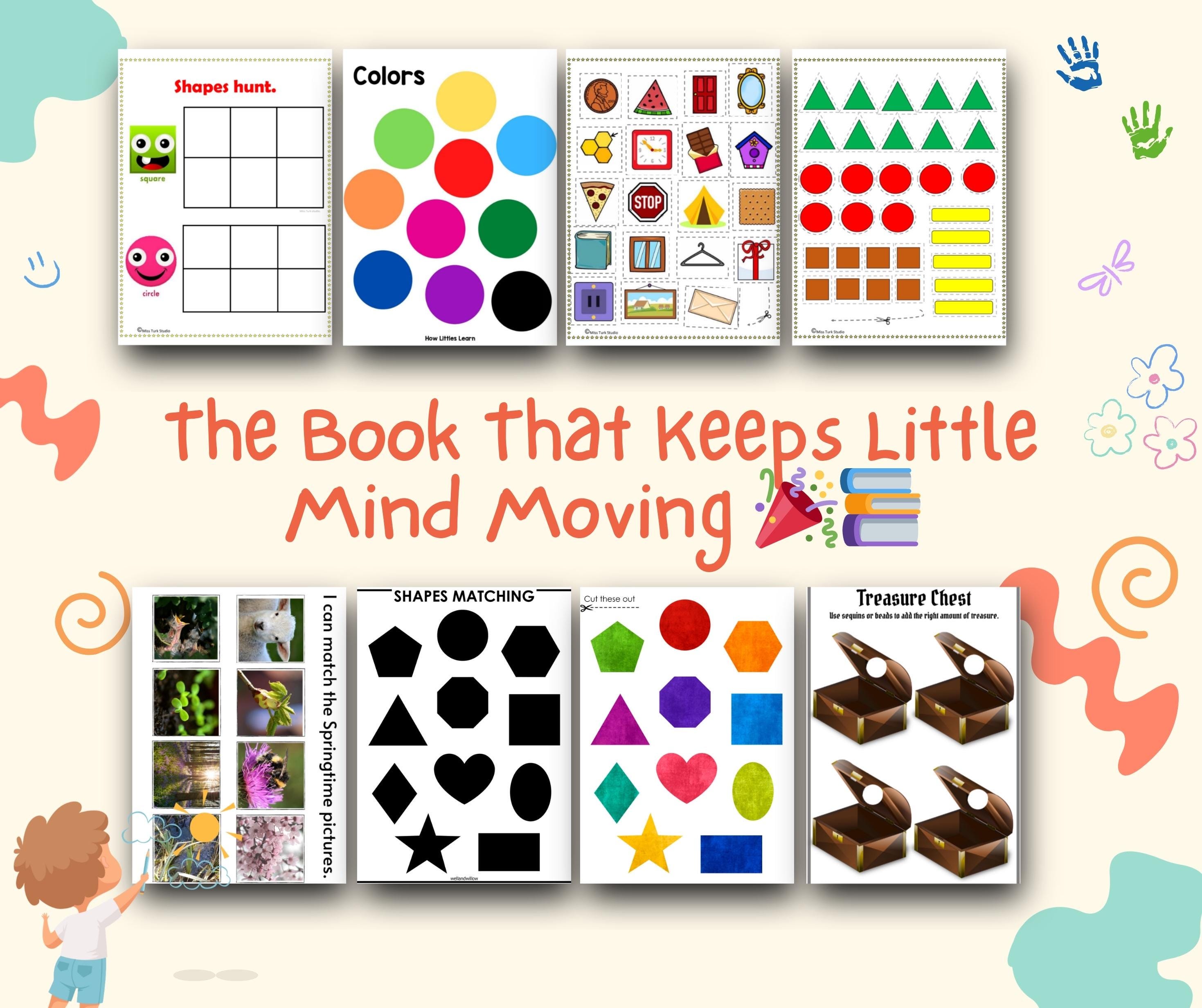 Kids Learning Busy Book Printables Bundle, Toddler Preschool Activities ...
