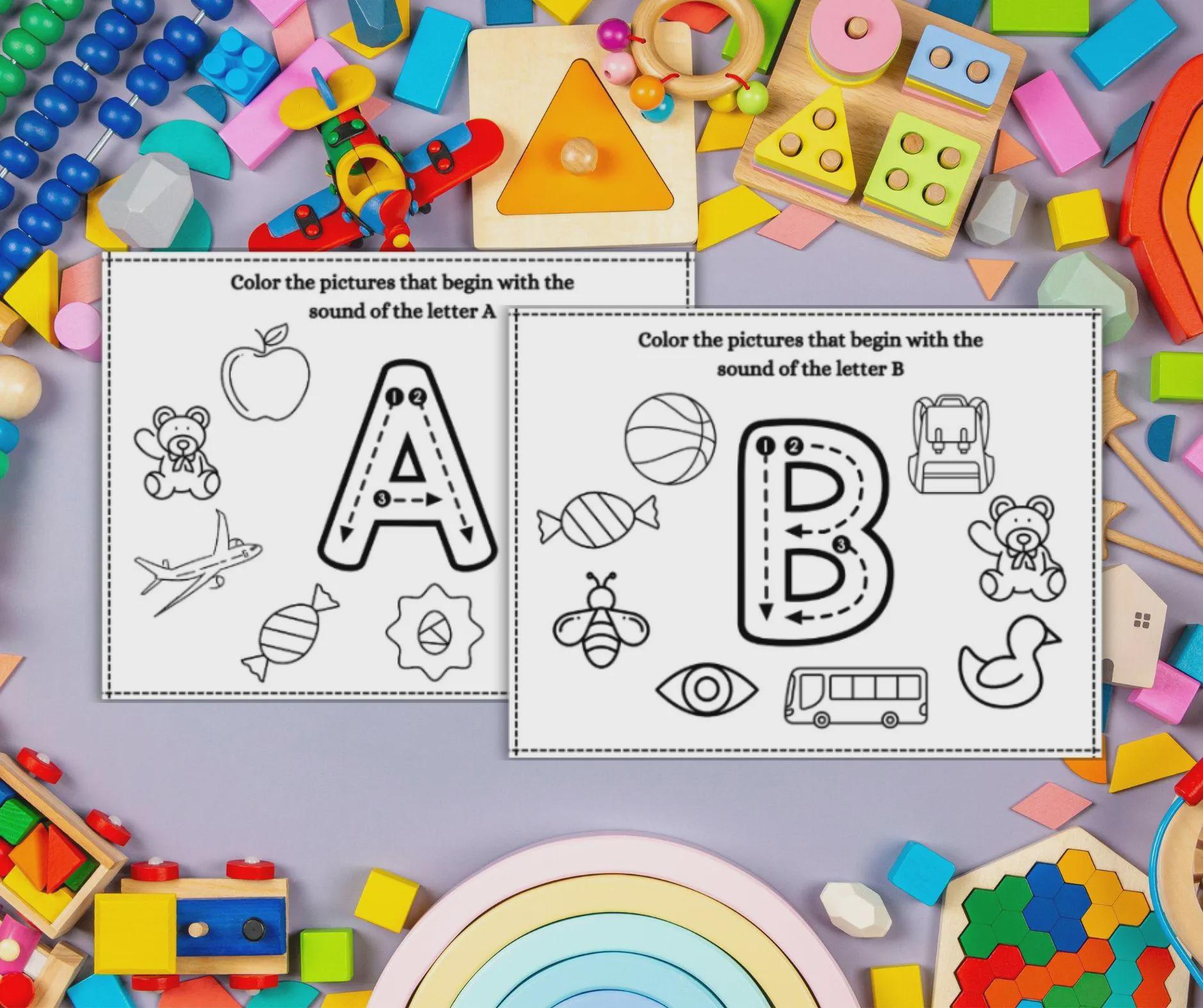 Alphabet Beginning Sounds Printable Workbook (digital Download) - Etsy