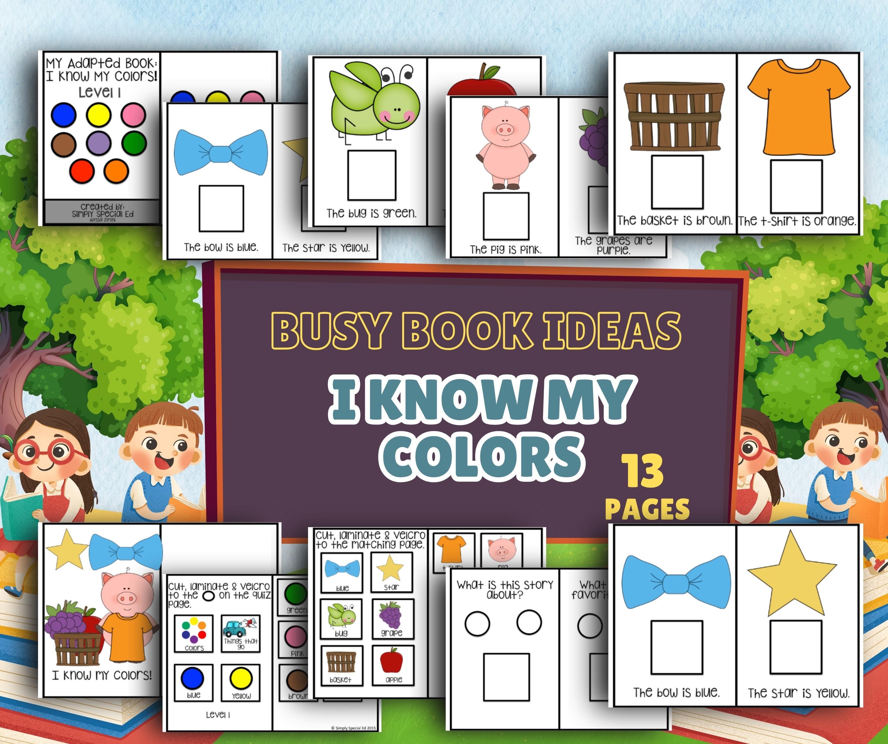 Kids Learning Busy Book Printables Bundle, Toddler Preschool Activities ...