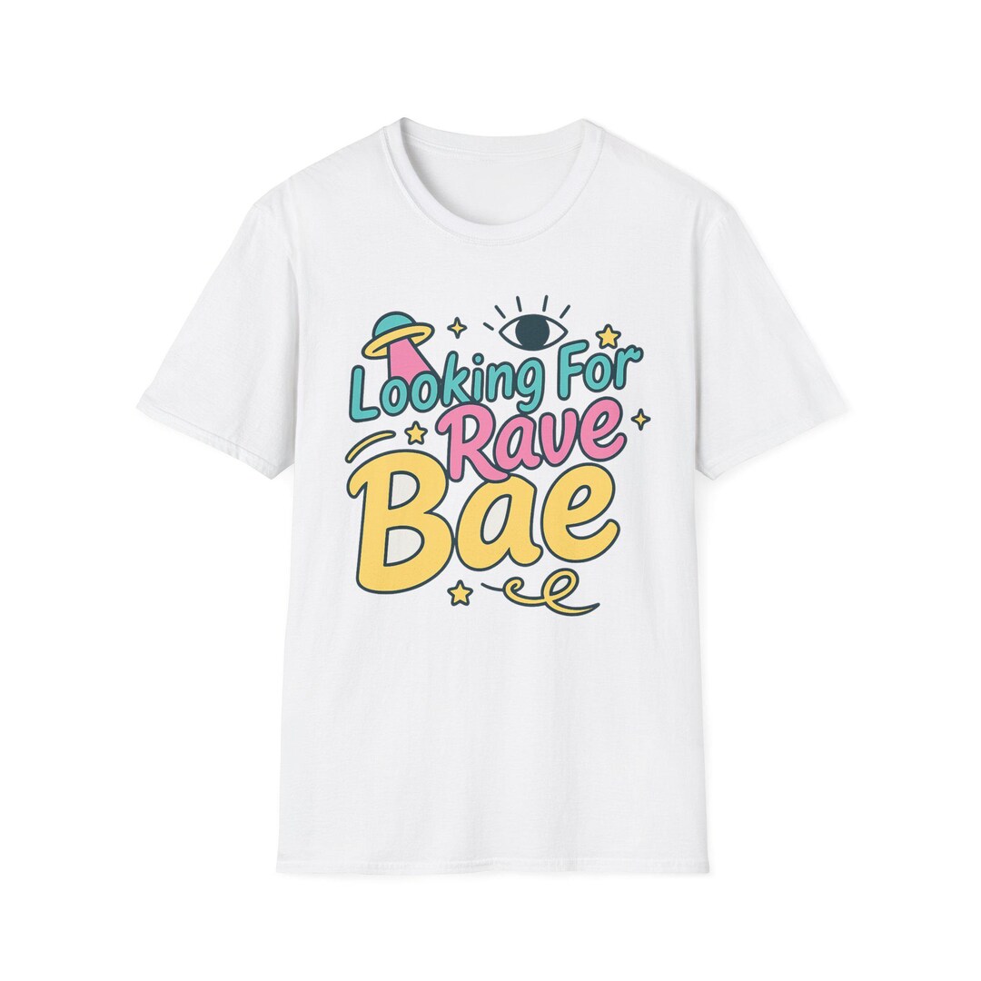 Funny Rave Bae Graphic Print T-shirt, EDM Music Festival Tee - Etsy