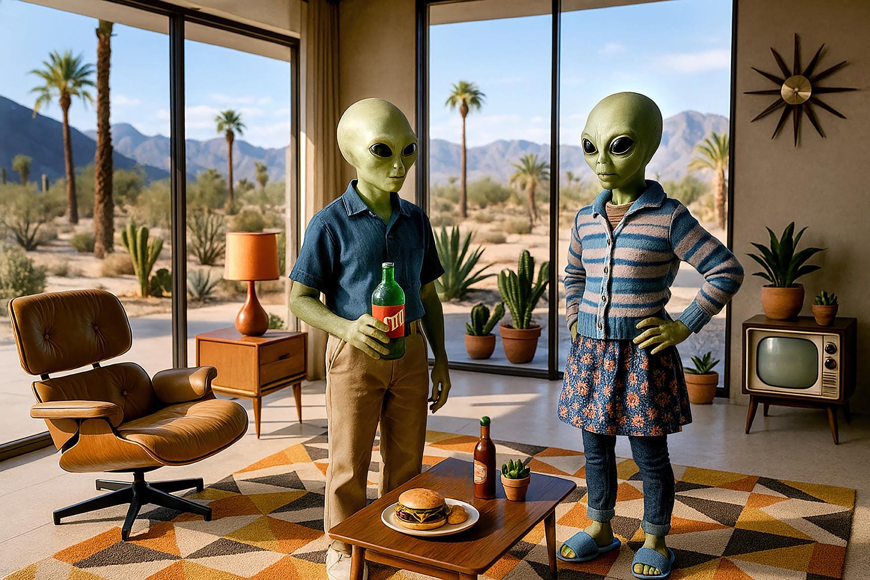 Palm Springs Alien Art Print: Sci-fi American Dream (digital Download ...