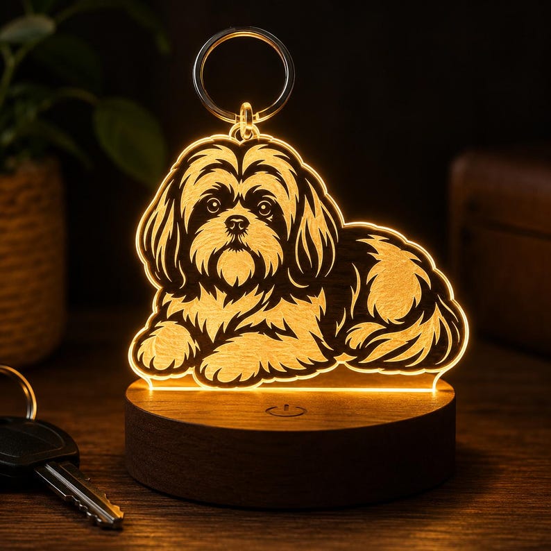 Shih Tzu Dog SVG DXF PDF | Laser Cut File, Engraving Template, Digital ...