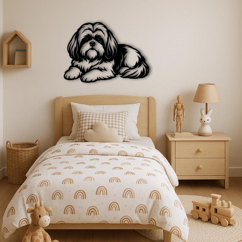 Shih Tzu Dog SVG DXF PDF | Laser Cut File, Engraving Template, Digital ...