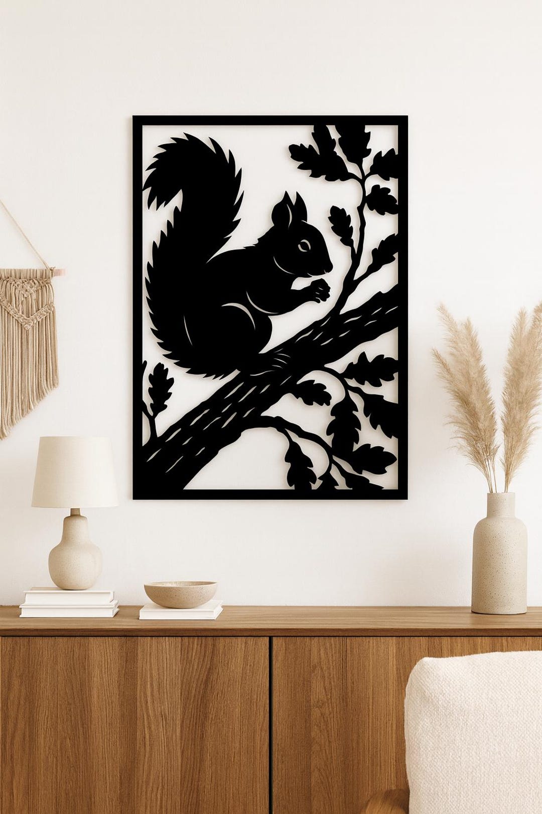 Squirrel Laser Cut File: Woodland Wall Art (SVG DXF PDF) - Etsy