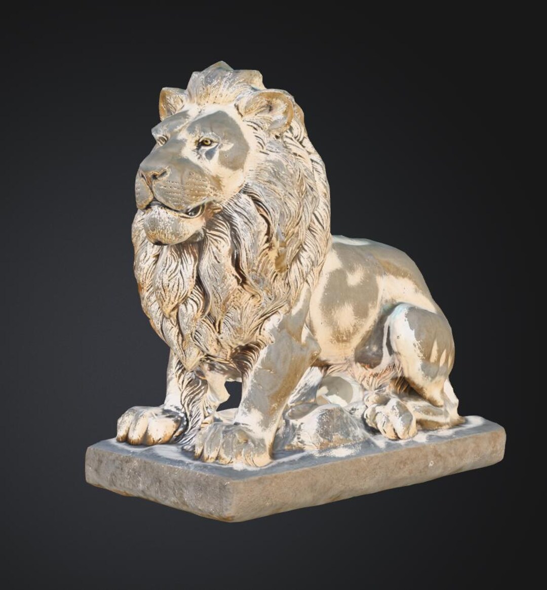 Lion Figurine STL File – Powerful Animal Statue 3D Print Model ...
