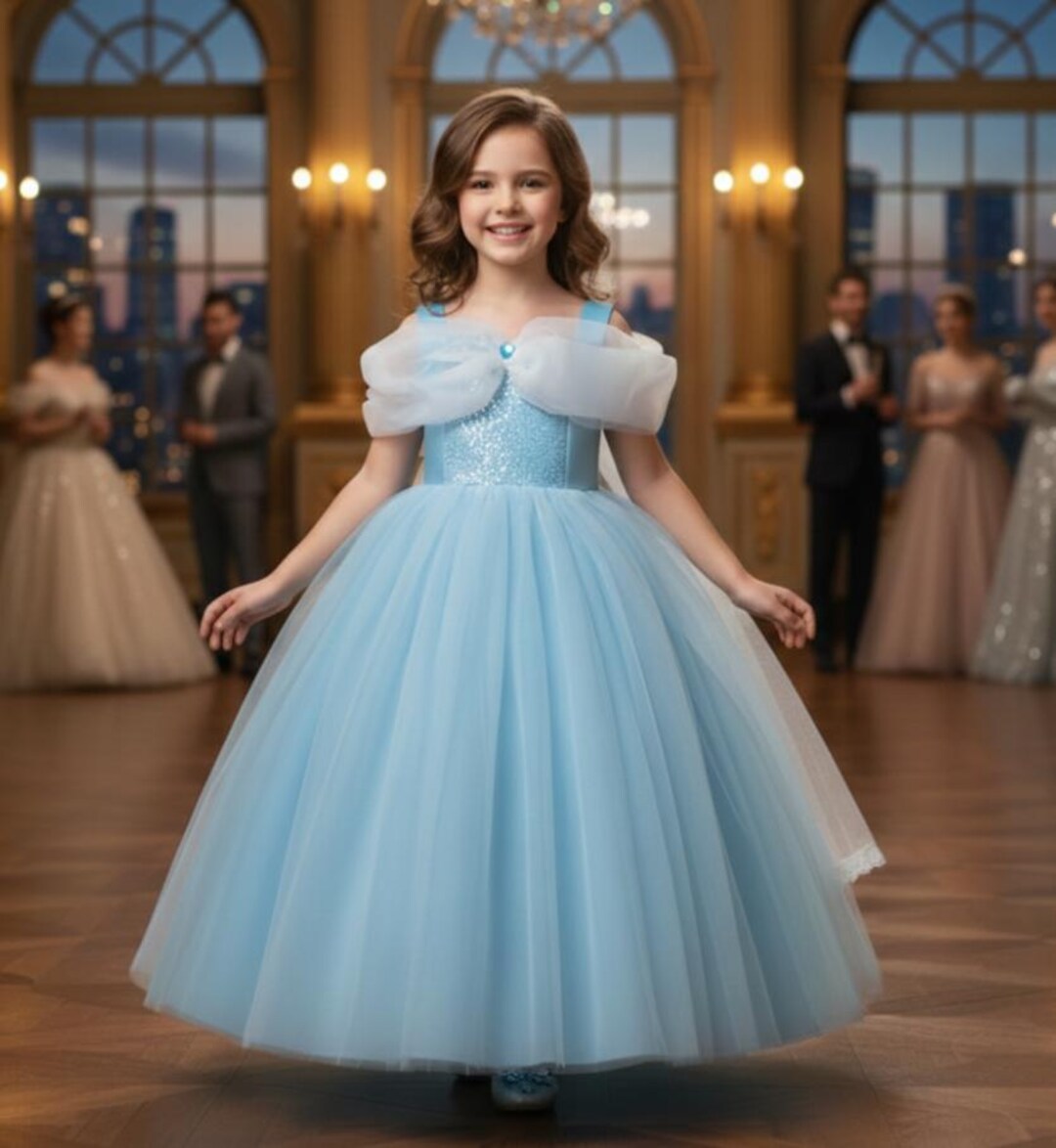 Sleeping Beauty Costume for Girls, Blue Princess Cosplay Dress, Toddler ...