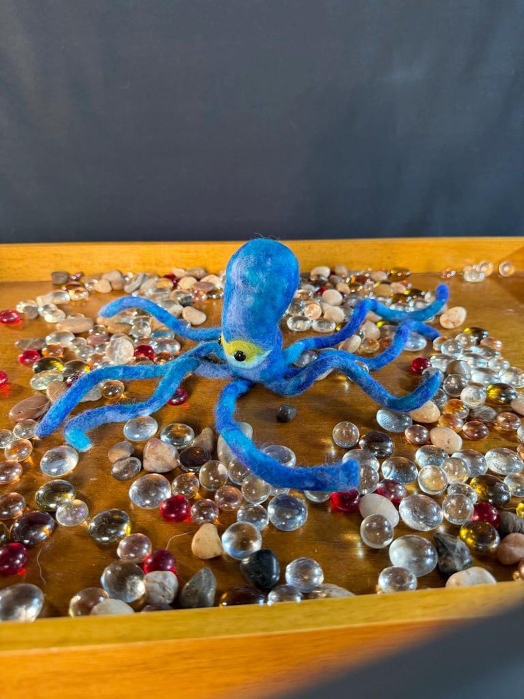Needle Felted Octopus in Shades of Blue - Etsy