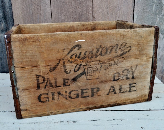 Keystone Pale Dry Ginger Ale Wood Crate Soda Bottling Harrisburg ...