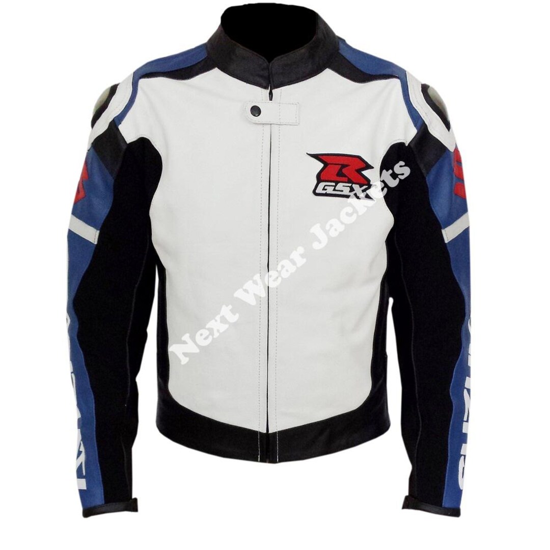 Suzuki GSX-R Motorcycle Leather Jacket: Racing Biker Gear - Etsy