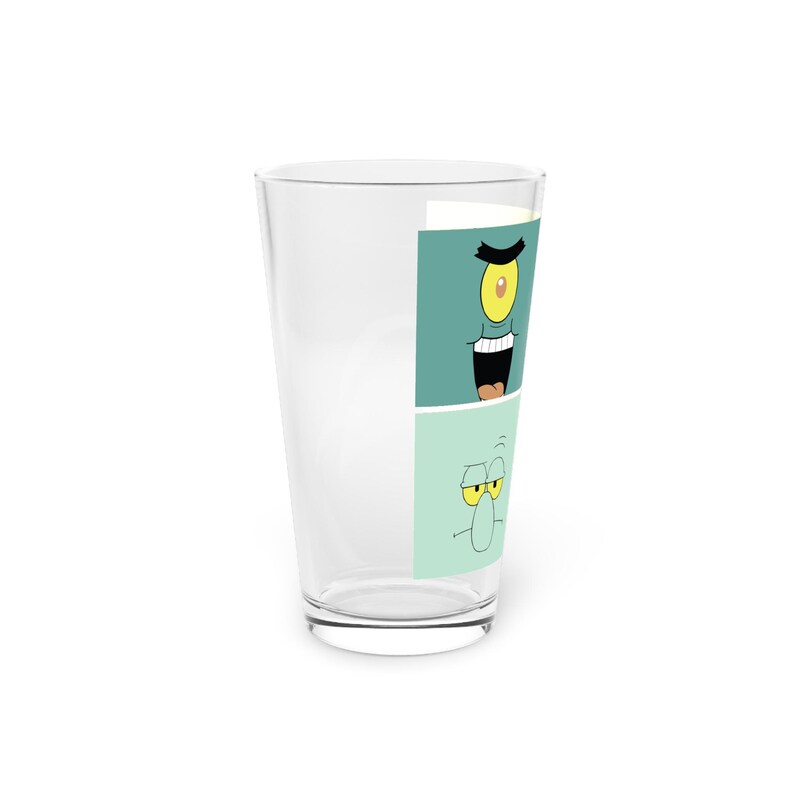 Spongebob Pint Glass: 16oz Cartoon Collectible, Fun Barware - Etsy