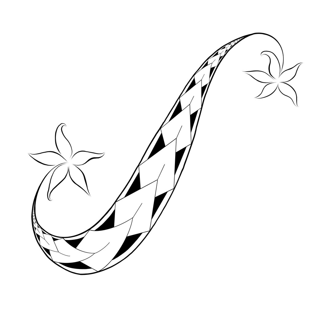 Samoan Floral Wave Tattoo Design | Digital Download - Etsy