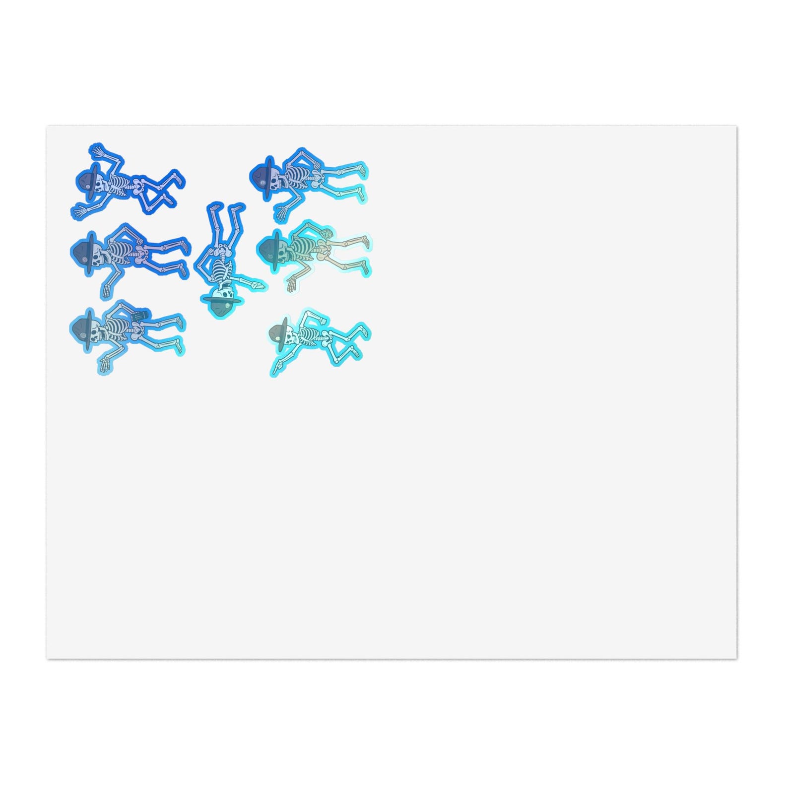 Skeleton Drill Sergeant Sticker Pack | 7pc Military Skeleton Stickers ...