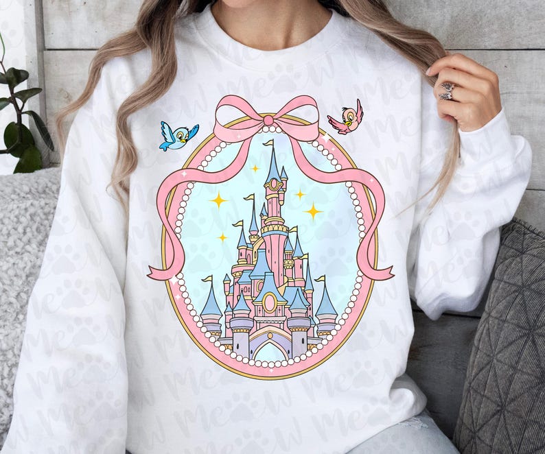 Agical Castle Coquette With Pink Bow PNG, Magic Kingdom Sleeping Beauty ...