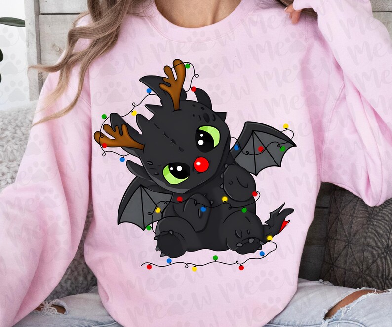 Cute Toothless Christmas Lights Png, How to Train Your Dragon Xmas Png ...
