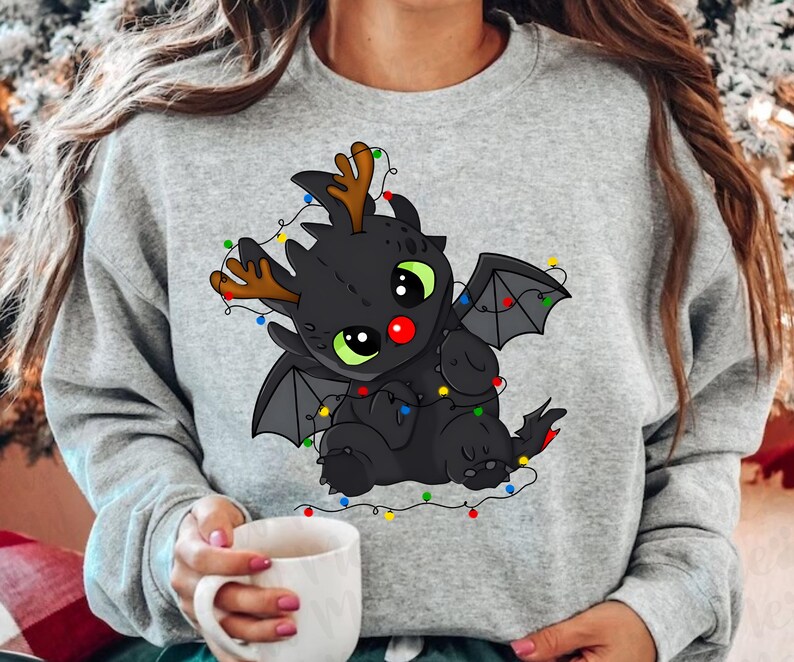 Cute Toothless Christmas Lights Png, How to Train Your Dragon Xmas Png ...