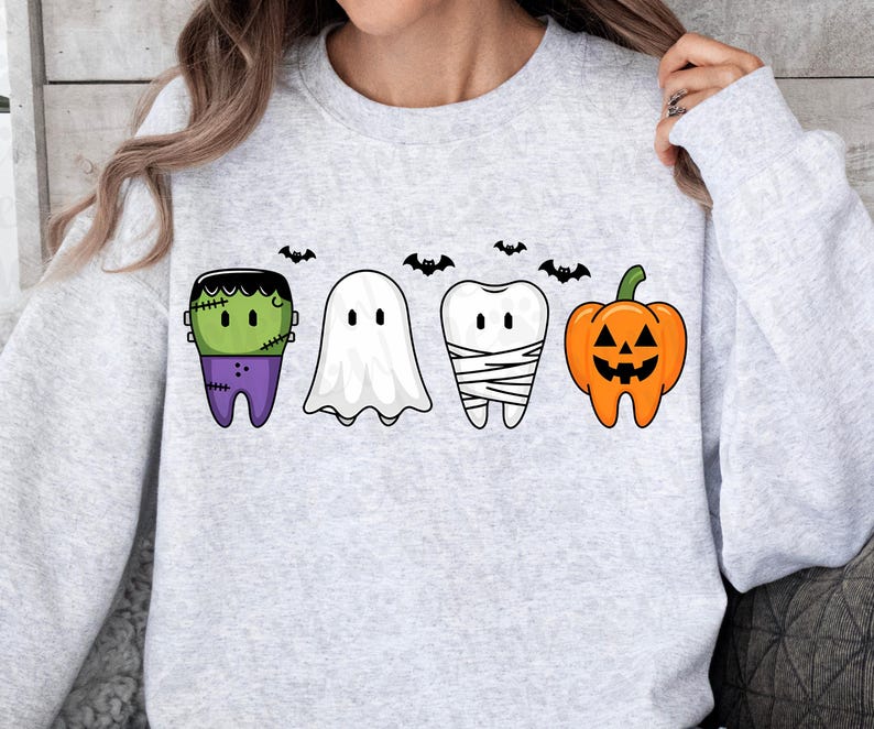 Dental Halloween Png, Halloween Teeth Png, Dental Squad Halloween Png ...