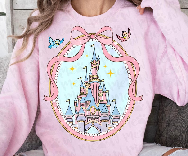 Agical Castle Coquette With Pink Bow PNG, Magic Kingdom Sleeping Beauty ...