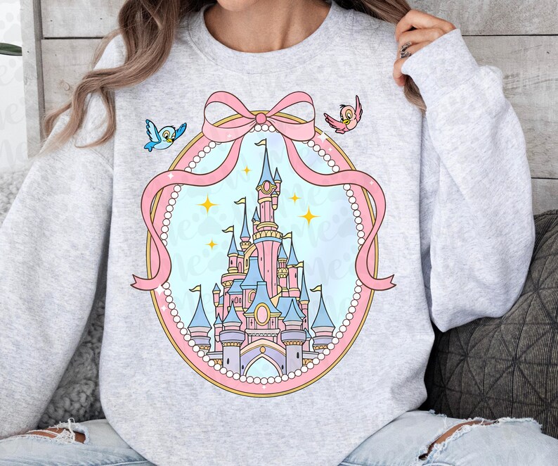 Agical Castle Coquette With Pink Bow PNG, Magic Kingdom Sleeping Beauty ...