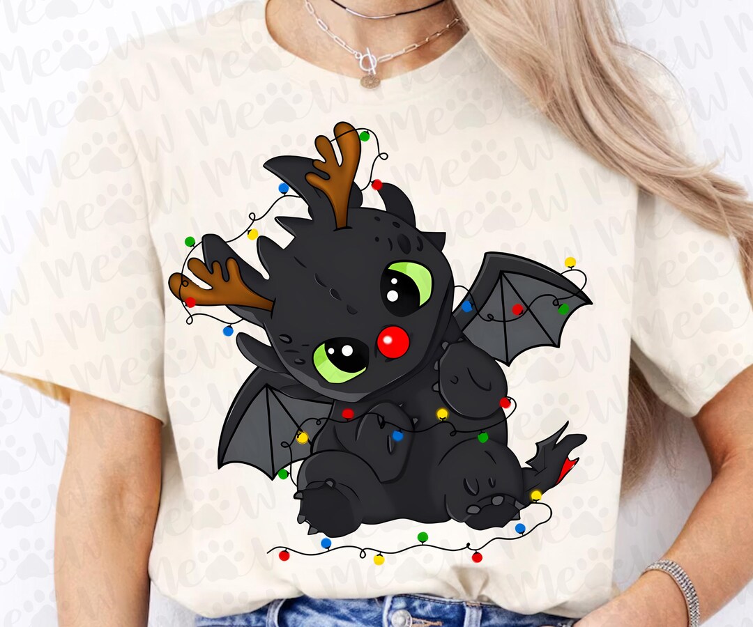 Cute Toothless Christmas Lights Png, How to Train Your Dragon Xmas Png ...