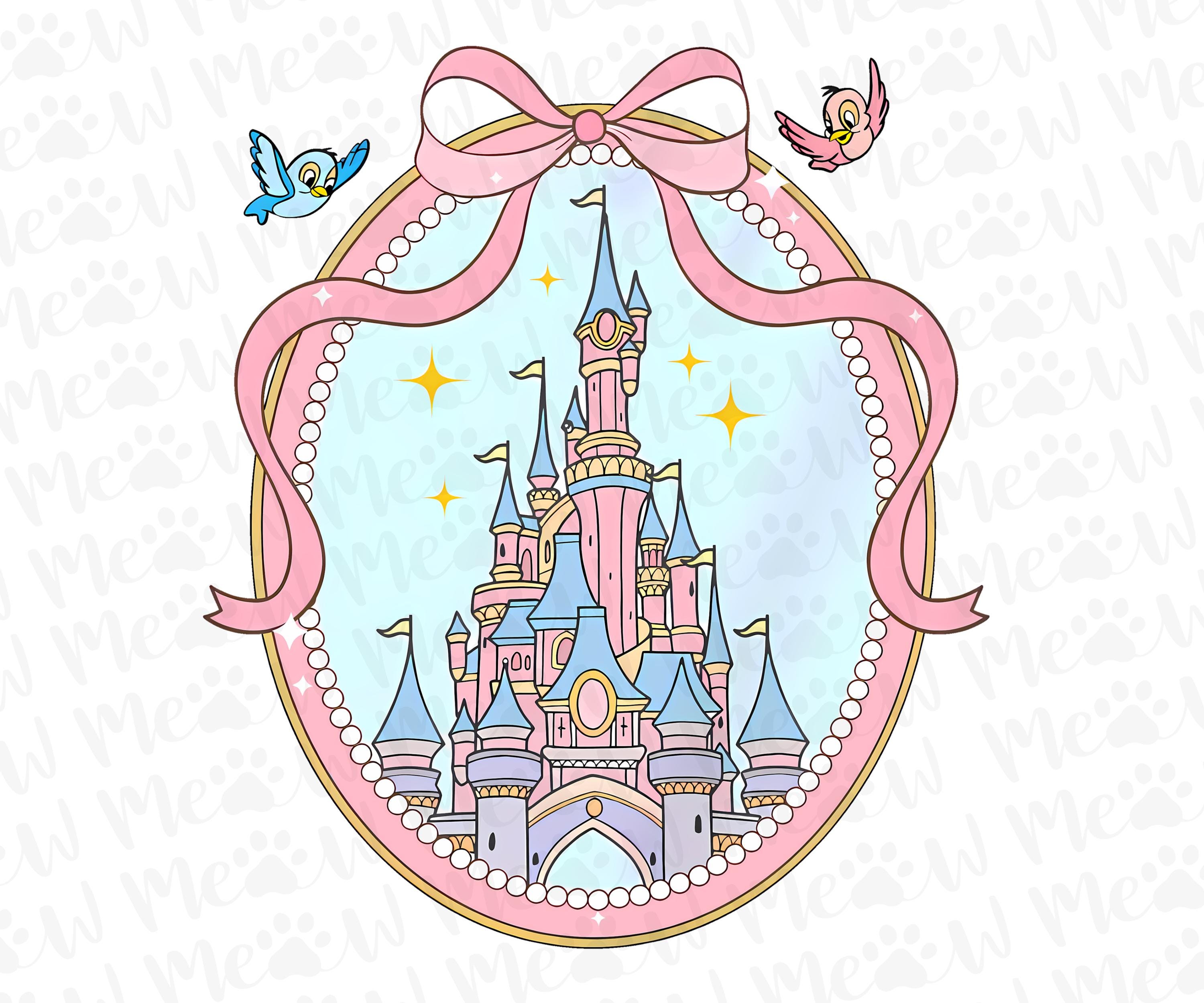 Agical Castle Coquette With Pink Bow PNG, Magic Kingdom Sleeping Beauty ...