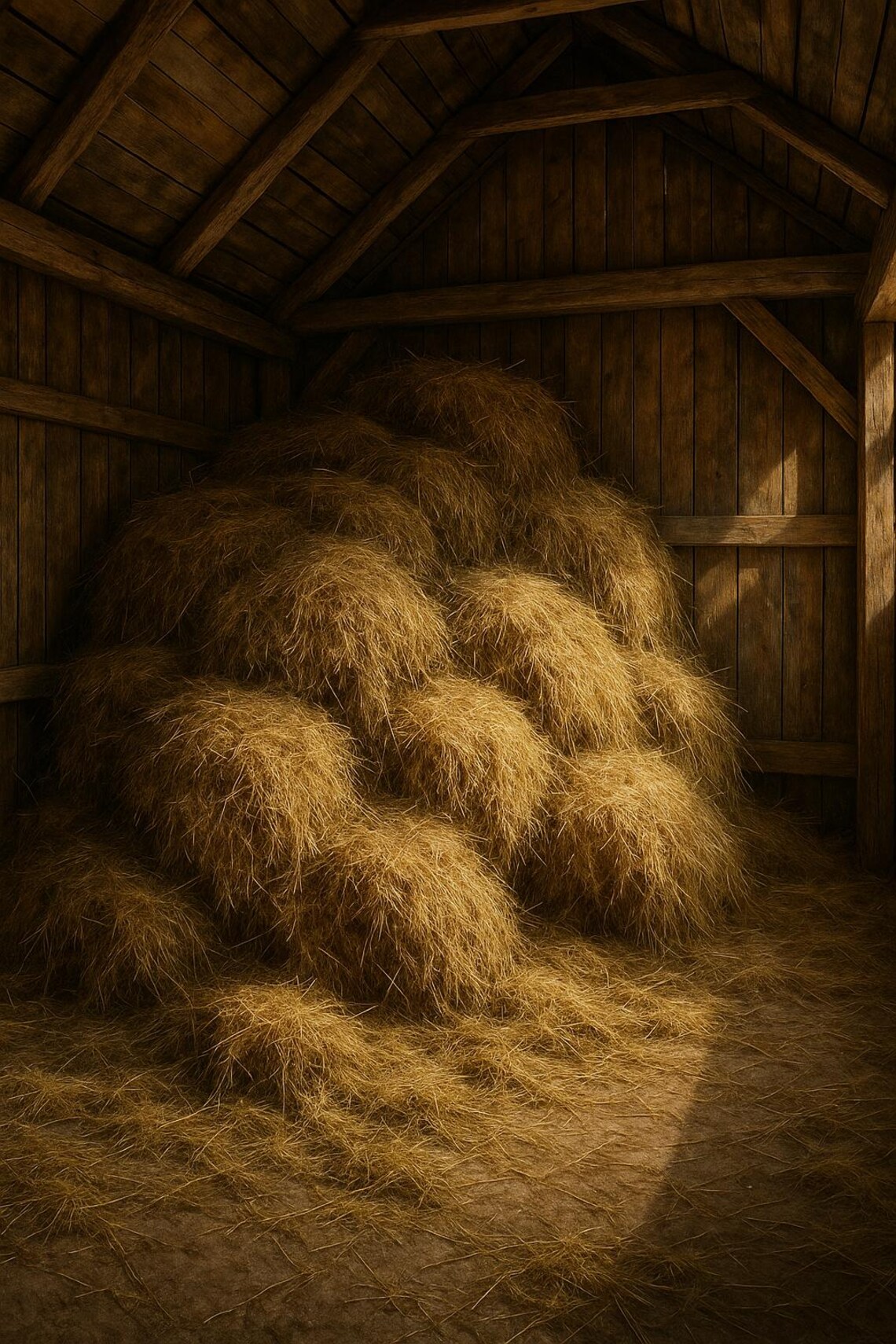 Traditional Hayloft Digital Photography | Rustic Farm Hayloft Art Print ...