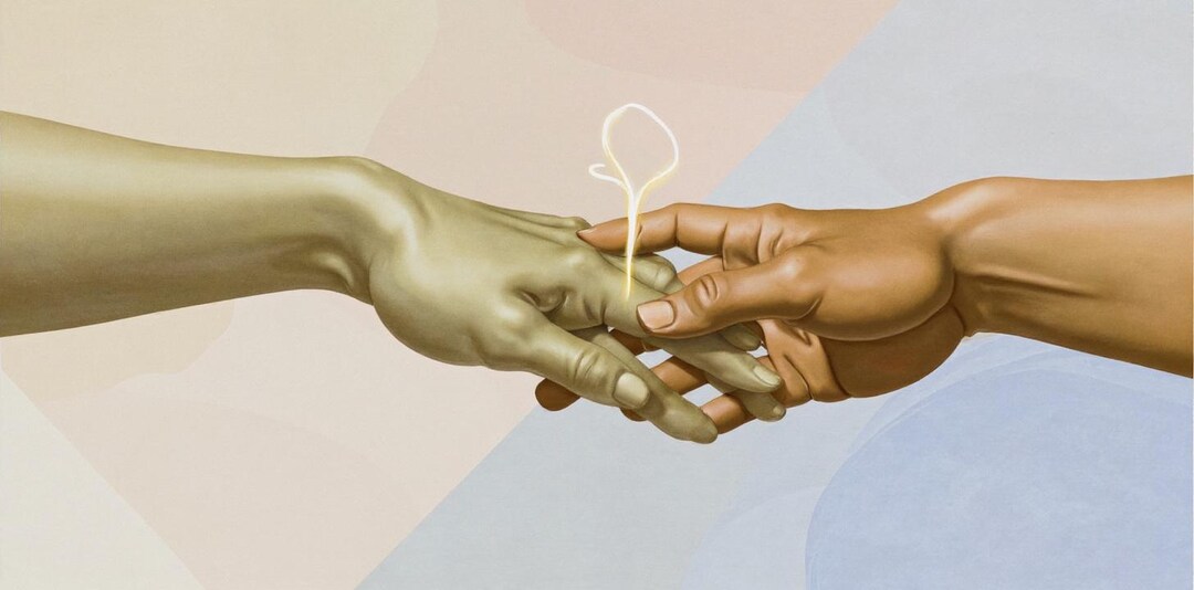 Modern Creation of Adam Hands Poster – Minimalist Spiritual Wall Art ...