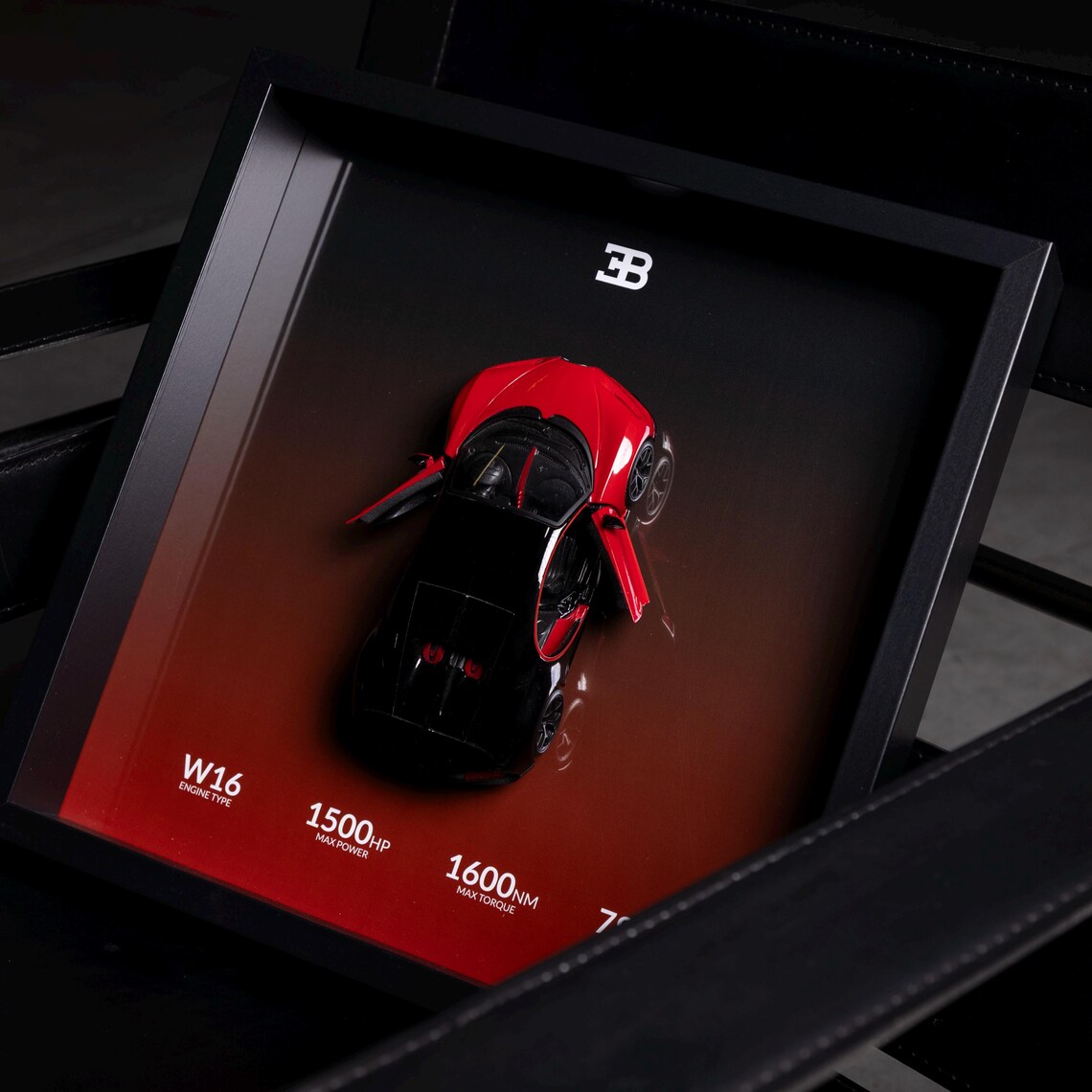Bugatti Chiron 1:24 | Framed Collectible Model Car | Hypercar Wall Art ...