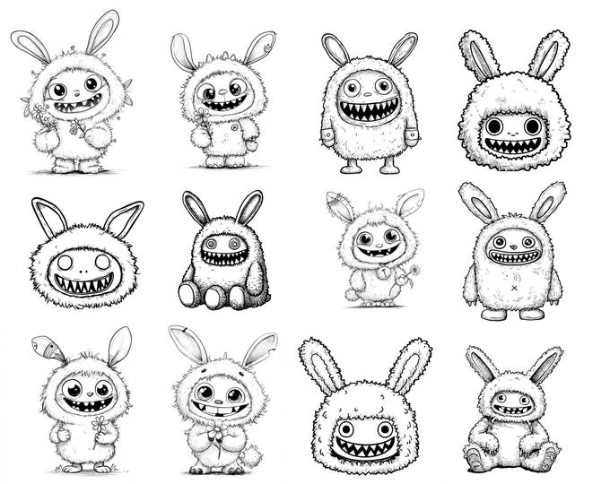 Labubu PNG Bundle Digital Files, Cute Labubu Clipart for Cricut ...