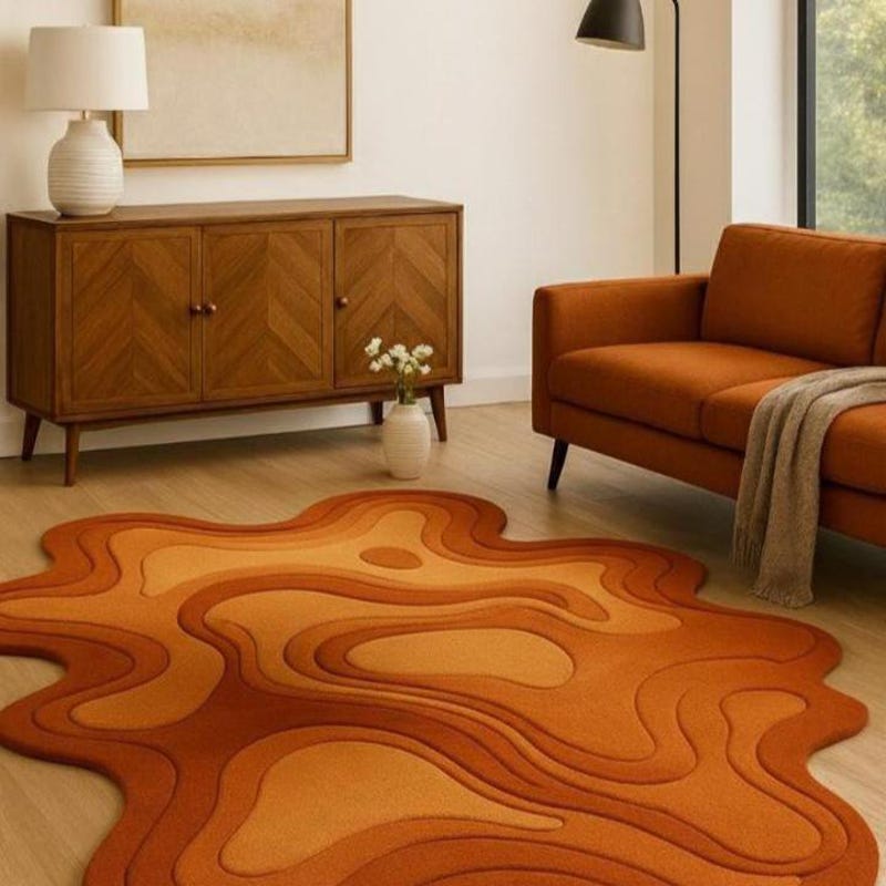 Small Mid Century Carpet - Etsy